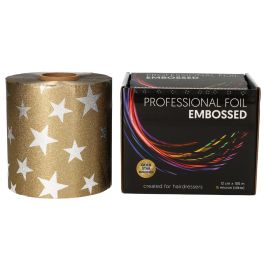 Folie Aluminium Rol Gold Star Embossed 12cmx100m 15MU
