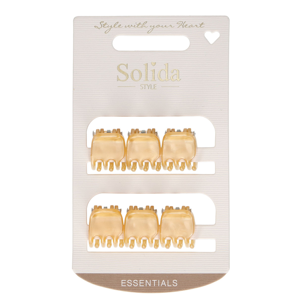 Solida Klemmetjes Goud Parelmoer Medium 6st.